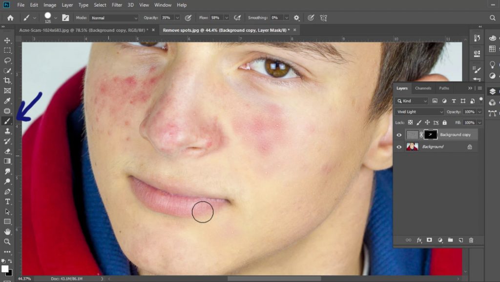 How to retouch Skin spot in Photoshop CC | Free Adobe Photoshop Tutorial